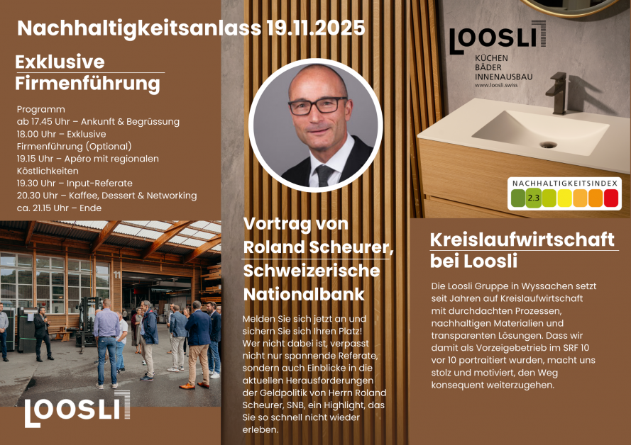 Nachhaltigkeitsanlass - Nachhaltigkeit - Über uns - Loosli AG